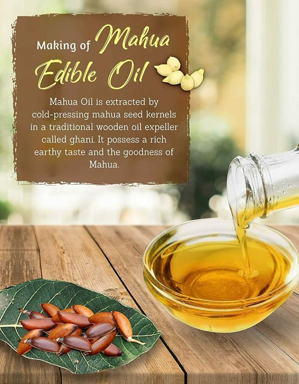 Mahua Oil Edible | Pure Cold Pressed Mahuwa (Madhuca) Cooking Oil - 250 ...