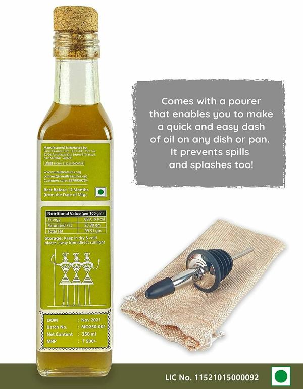 Mahua Oil Edible | Pure Cold Pressed Mahuwa (Madhuca) Cooking Oil - 250 ...