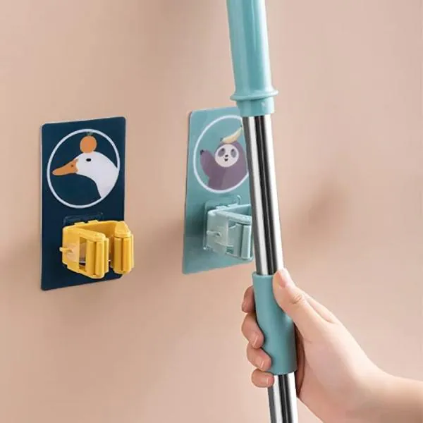 COINFINITIVE 2 PC Broom Holder Wall Mounted Magic Sticker Multifunction ...
