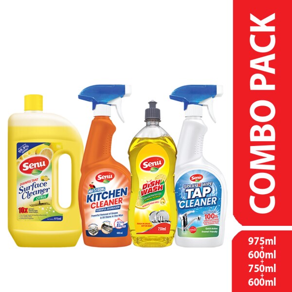 Senu Home Cleaning Combo Pack | 4in 1 Kit | 975 ml + 600 ml + 750 ml ...