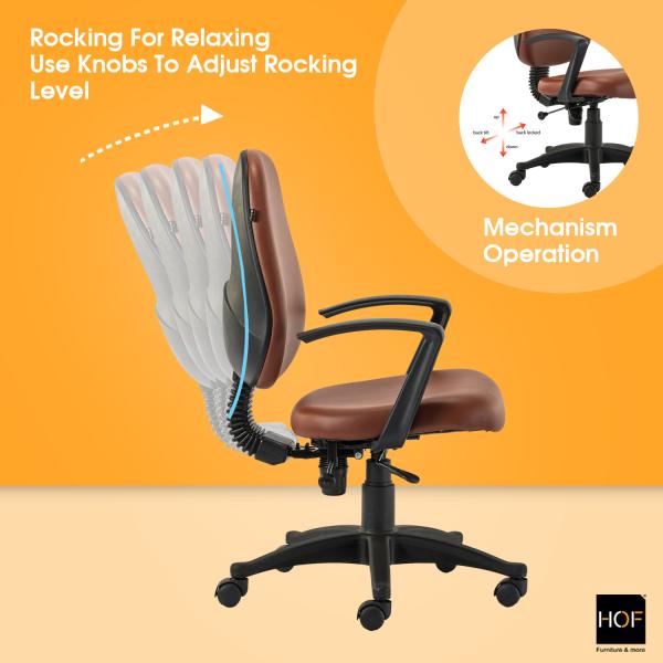 HOF F502 Office Computer Desk Chair Comfort Leatherrete Ergonomic ...