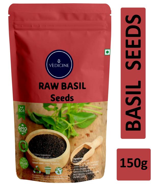 VEDICINE Raw Basil Seeds, Sabja Bapchi Falooda Seeds for Weight Loss ...