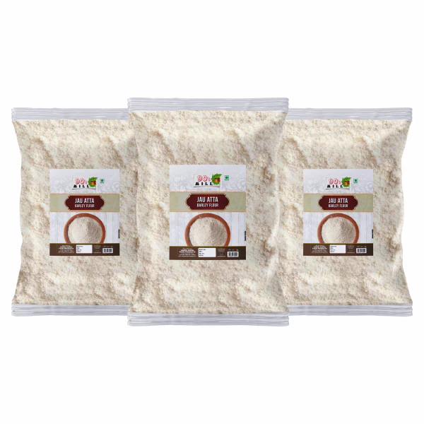 Jau Atta/Barley Flour/Jaun ka atta|Diabetic friendly Low GI|Rich in Dietary Fiber-720g(240g*3Pkt ...