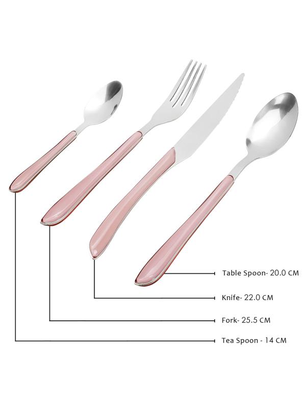 Sabichi 24 Pieces Stainless Steel Cutlery Set for Dining Table - Roma ...