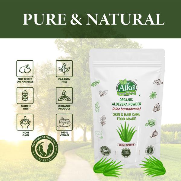 Alka Ayurvedic Pharmacy - 100% Pure & Organic Aloevera Powder - 100gm ...