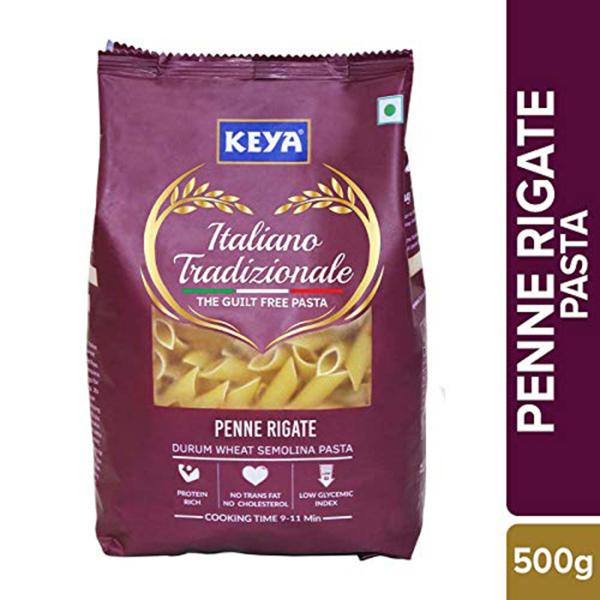 Keya Italiano Penne Rigate Durum Wheat Pasta 500 gm x 1 - JioMart