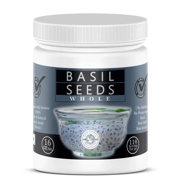 Holy Natural Basil Seed (454gm) Tukmaria, Sabja Seeds, Seeds for Salad ...