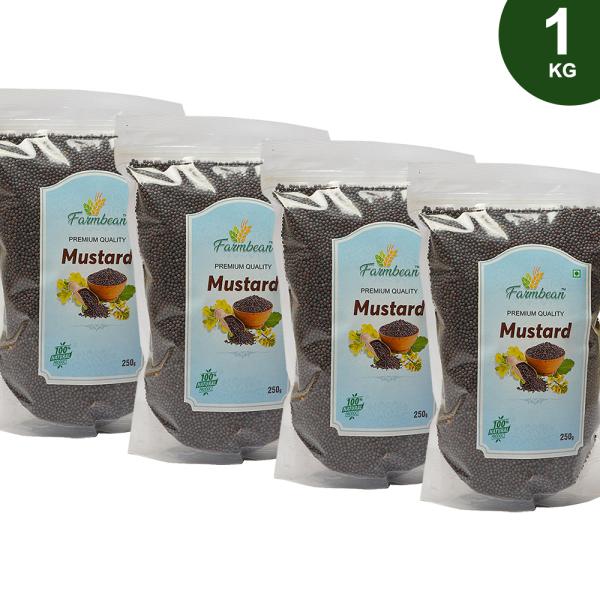 Farmbean Natural Mustard Seeds1kg | Sarso seed | Whole Rai | Whole ...