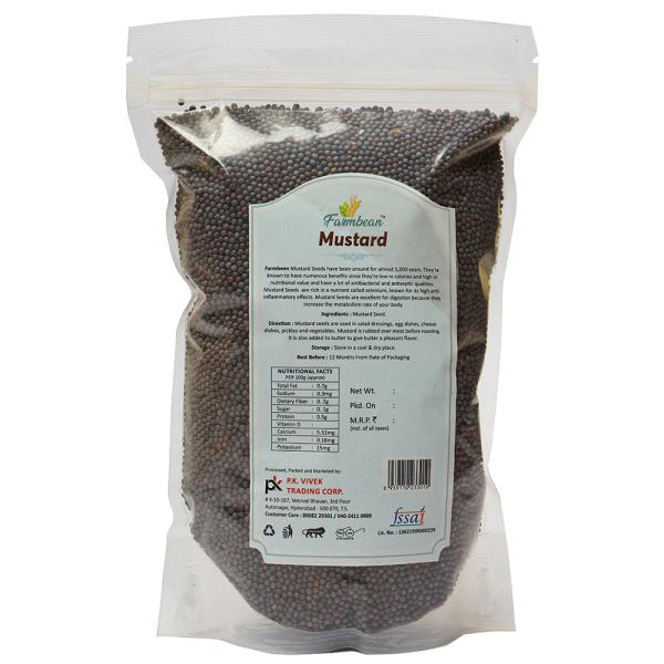 Farmbean Natural Mustard Seeds1kg | Sarso seed | Whole Rai | Whole ...