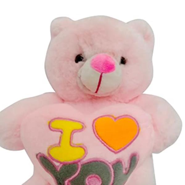 Zyamalox Little toys pink plastic teddy soft toys with I luv U Heart 35 ...
