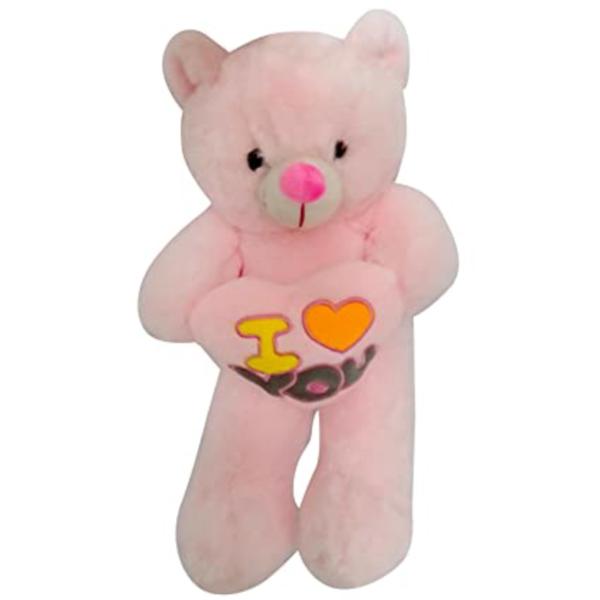 Zyamalox Little toys pink plastic teddy soft toys with I luv U Heart 35 ...