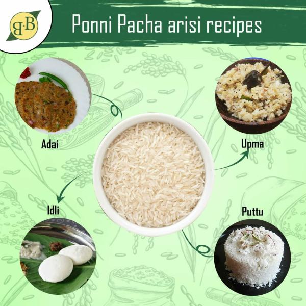 B&B Organics Ponni Raw Rice / Ponni Pachai Arisi ( Traditional ) Ponni ...