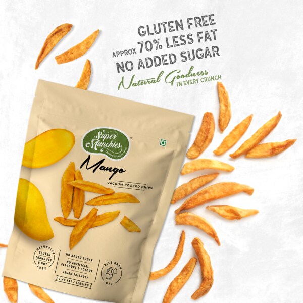 SUPER MUNCHIES Mango Chips, Vegan, Gluten Free, High Fiber, Zero ...