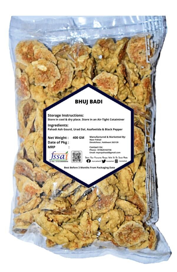 Refill Pack - Myor Pahad's Pahadi Bhuj / Ash Gourd Badi / Wadi ( Petha ...