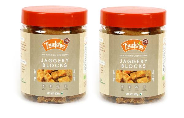 TRUEFARM ORG JAGGERY BLOCKS 1kg (Pack of 2, 500g) - JioMart