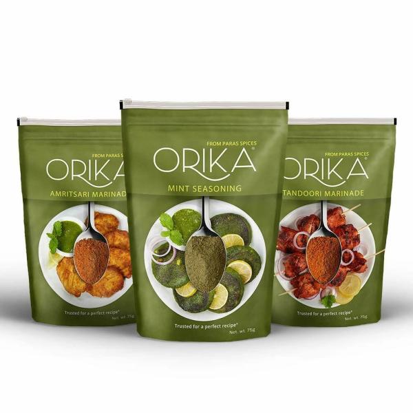 ORIKA Mint Seasoning, Tandoori Marinade, Amritsari Marinade (Pack of 3, 75gms Each) - JioMart