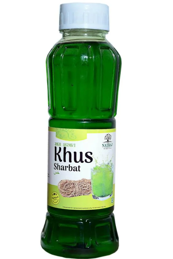 Natraj The Right Choice Khus Sharbat and Kesar Badam Sharbat Syrup ...