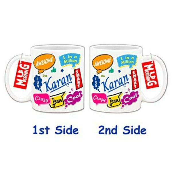 Mug Morning Karan Name Mug Karan Name Coffee Mugs for Kids Coffee Mug ...