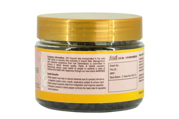 AarVed Premium Quality Black Pepper - 750 Grams, Combo Pack of 5 x 150 ...