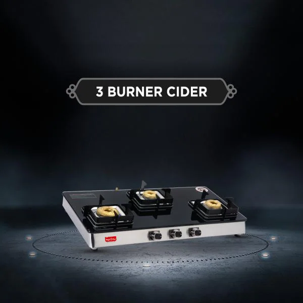 MAGIC plus 3 BURNER CIDER Glass Top LPG Gas Stove - JioMart