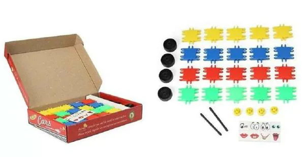 Nabhya Multicolor Plastic Clix Car Interlocking Educational Learning ...