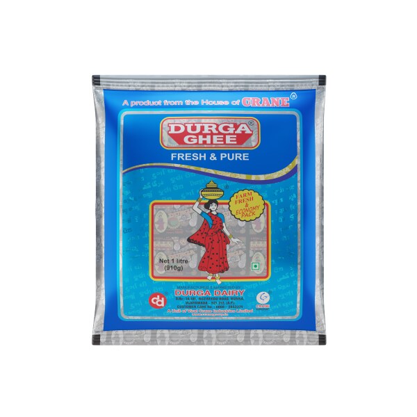 DURGA GHEE 1 Ltr POUCH (910 Gms) | FRESH AND PURE GHEE - JioMart