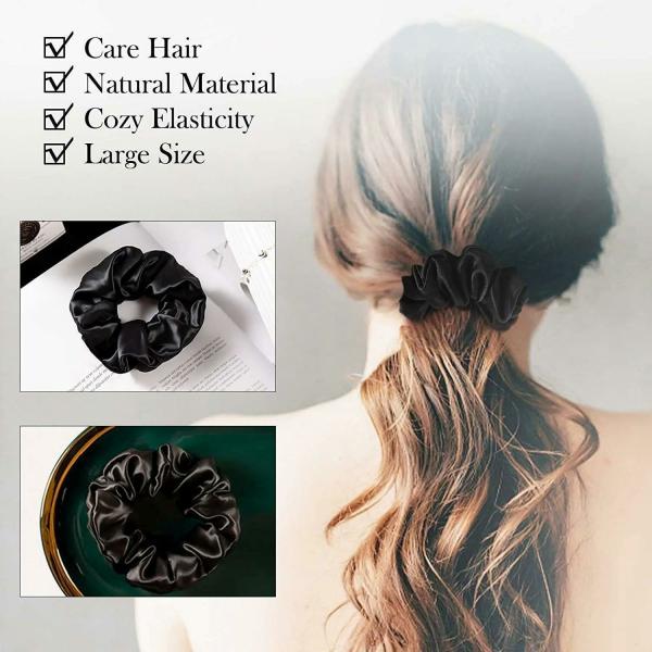 Trendy Club Women and Girls Black Hair Bands Silk (Pack of 3) - JioMart