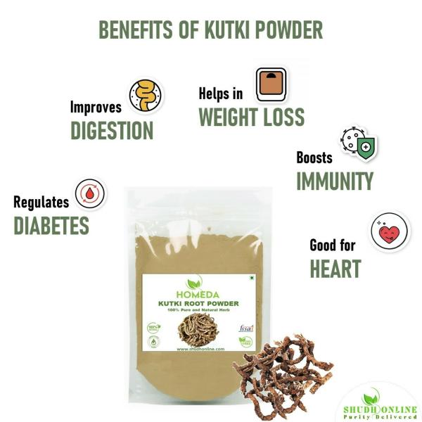 Homeda Kutki Powder Organic (200g) Kutki Root, Kutaka Rohini, Katuki ...
