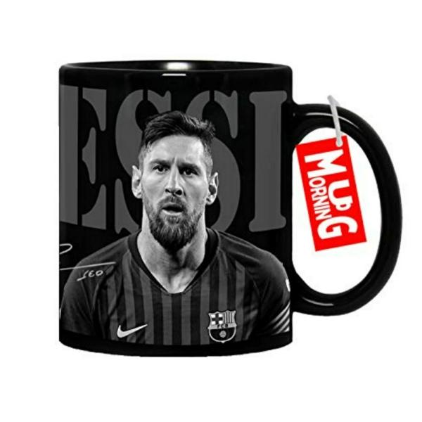 Mug Morning Ceramic Lionel Messi 10 Coffee Mug (Black) - JioMart