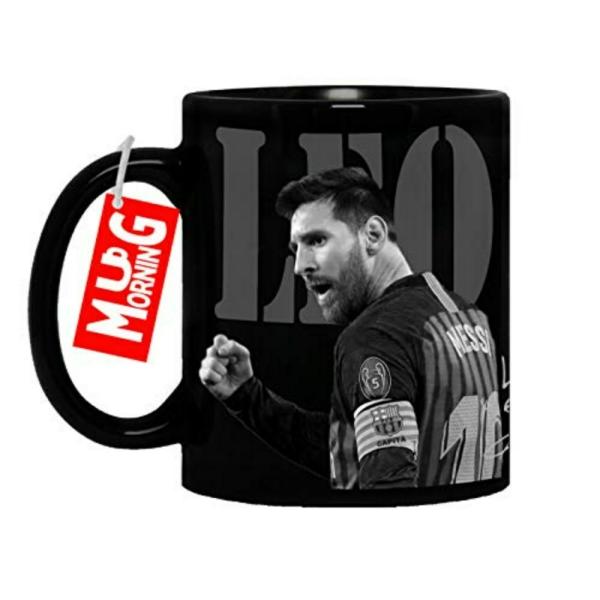Mug Morning Ceramic Lionel Messi 10 Coffee Mug (Black) - JioMart