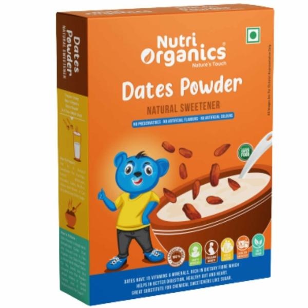 NutriOrganics Dry Dates/Kharik Powder Natural Sweetener, 200g (Coarse ...