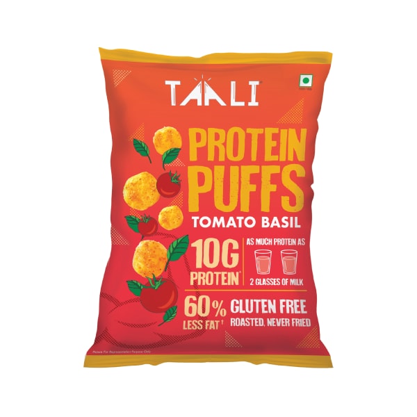 Taali Tomato Basil Jowar & Protein Puffs 60 gm (Pack of 6) - JioMart