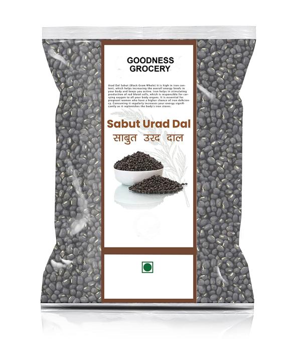 Goodness Grocery Premium Black Urad Dal Sabut (Black Gram Whole) (950gm ...