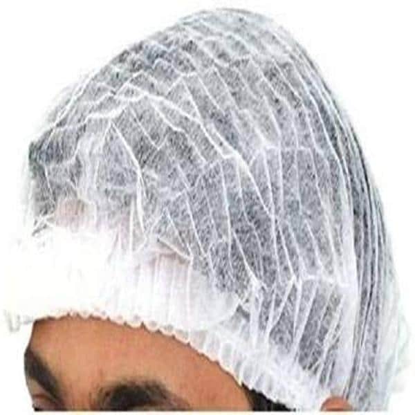 MAPPA | 200 Pcs | White Disposable Head Cover | Elastic Bouffant Cap ...