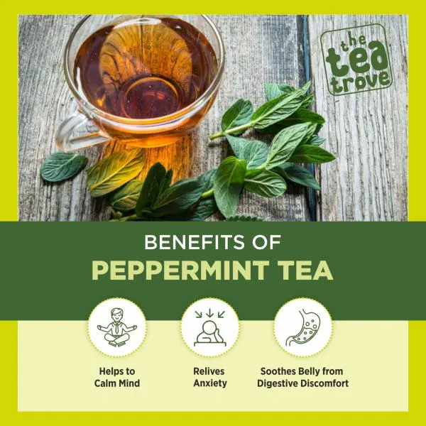 The Tea Trove- Organic Peppermint Tea for Digestion and Gas Relief ...