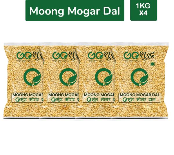 Goshudh Best Quality Moong Mogar Dal -1Kg Each (Pack Of 4) (4000 g ...