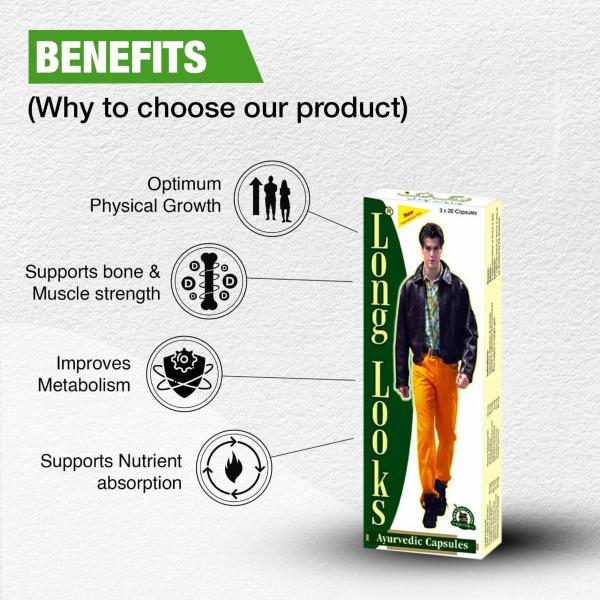 Dharmani's International Long Looks Hight Growth Ayurvedic Capsules For ...