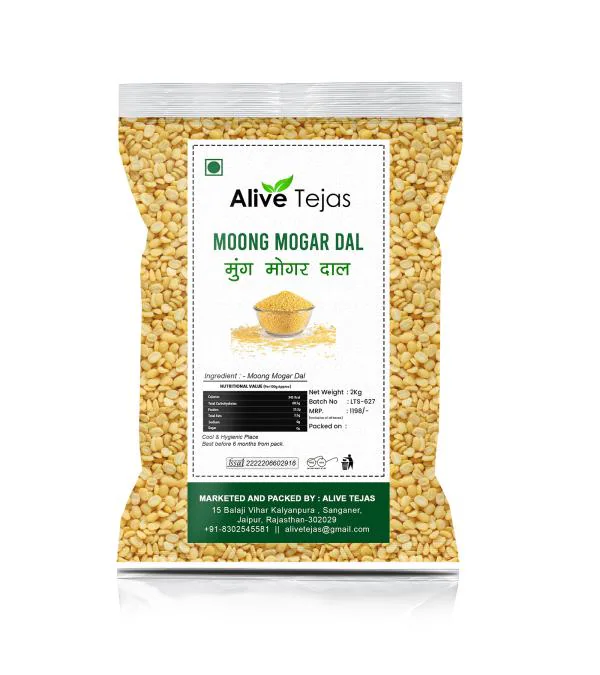 Alive Tejas Best Quality Moong Mogar Dal 2000g pack 1 (2kg ) - JioMart