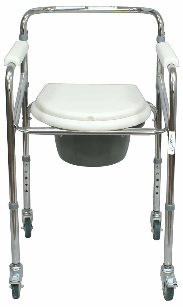 entros Height Adjustable Commode, Silver - JioMart