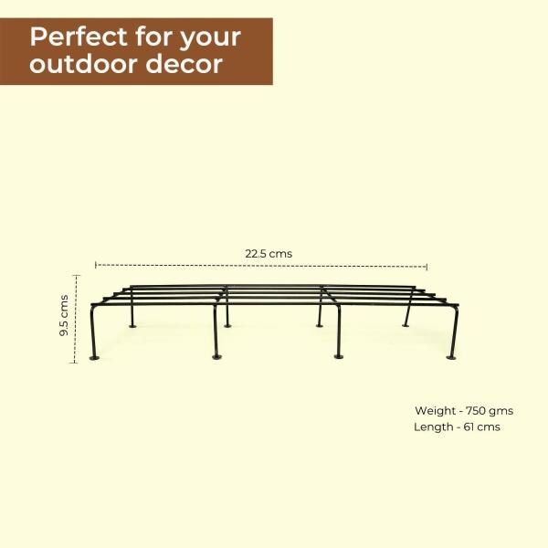 Ojorey Rectangular Metal Stand for Plants |Plant Stands| Pot Stand ...
