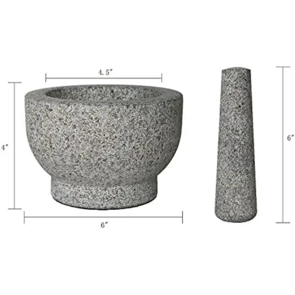 Subaa Stone Mortar and Pestle Set/Ural/Okhli Masher / idikallu -4.5 Dia ...