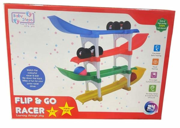 Goyal's Rolling & Flipping Race Car Track Toy for Toddler Vehicle Set ...
