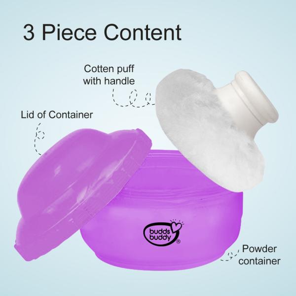 Buddsbuddy Popo Baby Powder Puff with Storage Case, Purple - JioMart