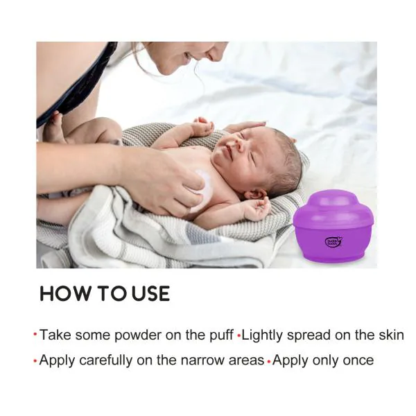 Buddsbuddy Popo Baby Powder Puff with Storage Case, Purple - JioMart