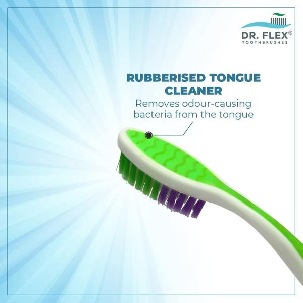Dr.Flex Super Toothbrush with Special Filaments and Anti-Bacterial ...