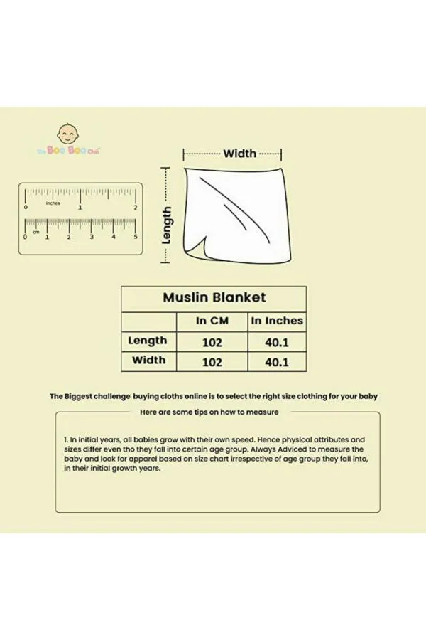 The Boo Boo Club White Cartoon Cotton 6 Layer Blanket - JioMart