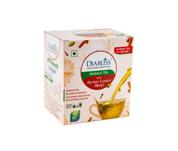 DiaBliss Herbal Diabetic Friendly Herbal Masala Tea 10 Grams Sachet Box ...