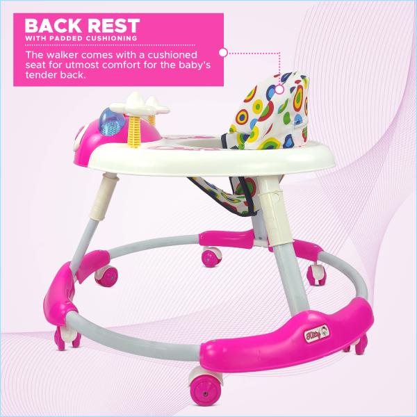 Dash Kitty Baby Walker with Music & Rotation Wheels, Activity Walker ...