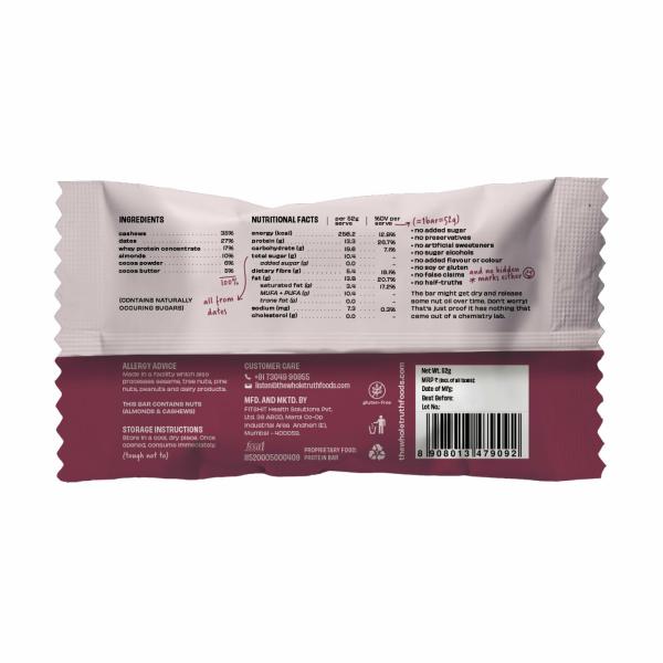 The Whole Truth Protein Bars Double Cocoa Pack of 6 (6 x 52g) - JioMart