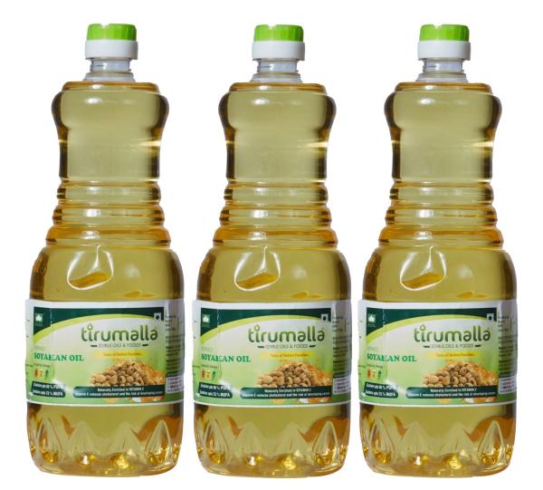 Tirumalla Refined Soyabean Oil 3 Liter - Combo pack of 3 x 1 Liter Bottle - JioMart